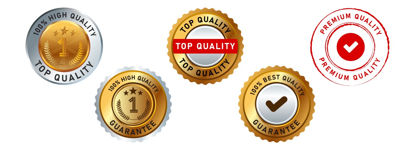 Iso certified circle stamp label seal emblem badge