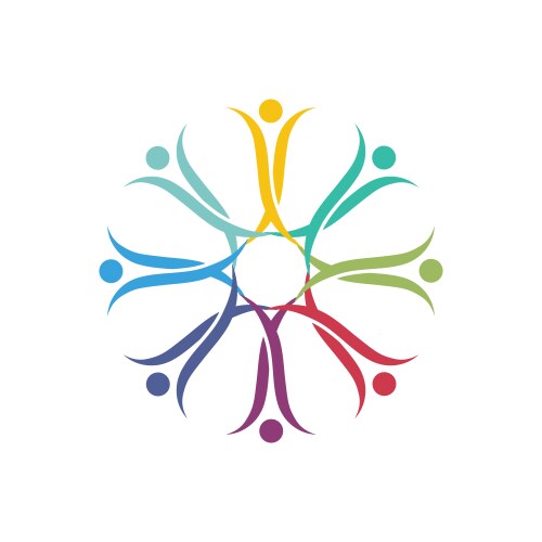 Team group people team community logo Royalty Free Vector