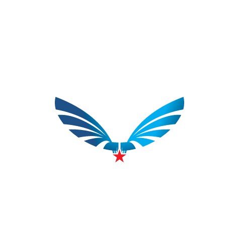 Wing abstract fly logo Royalty Free Vector Image
