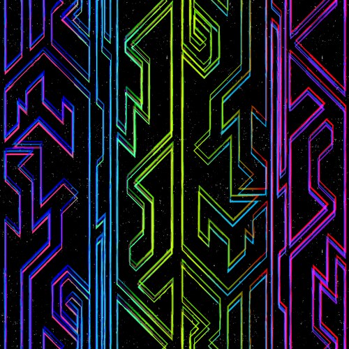 Seamless pattern of multicolored rainbow drawn Vector Image