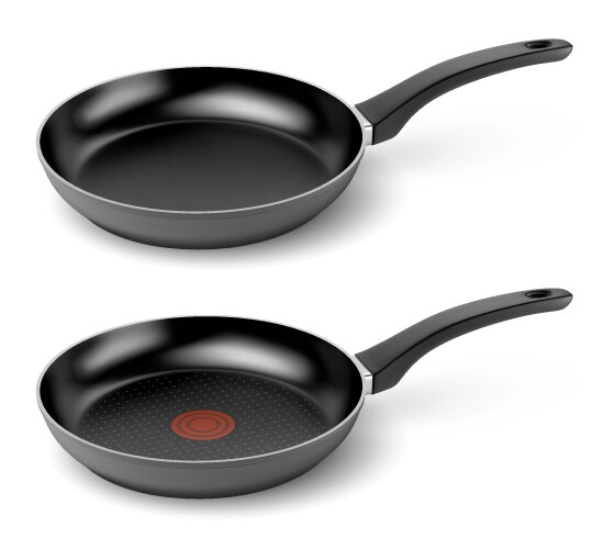 Pan dishes realistic Royalty Free Vector Image