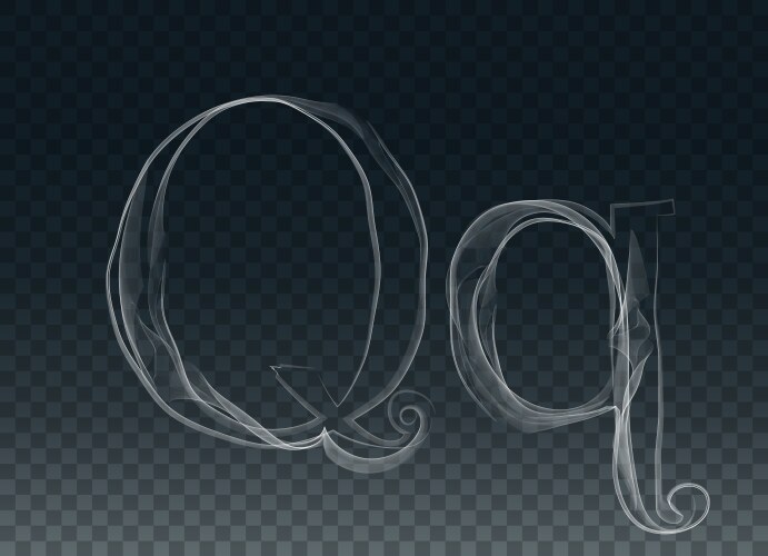 Smoke font letter o Royalty Free Vector Image - VectorStock