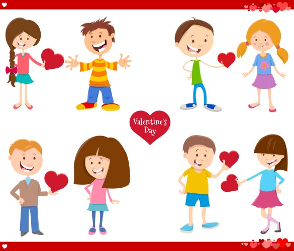 Happy Valentine Heart Cartoon – Royalty-Free Vector | VectorStock