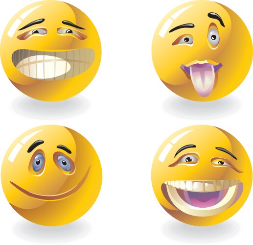 In love emoticon with open hands Royalty Free Vector Image