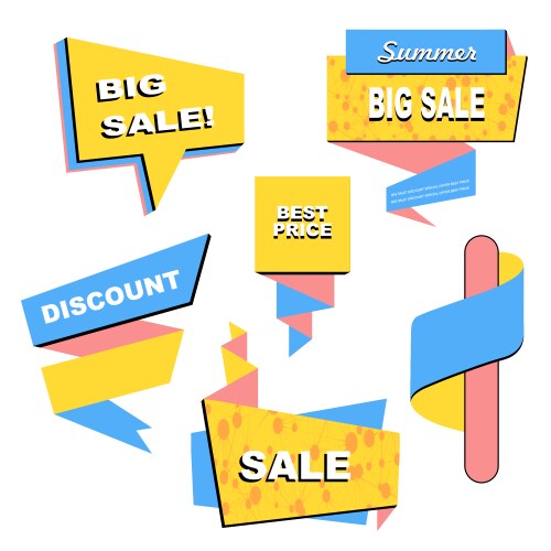 Bubble banner label ribbon message Royalty Free Vector Image