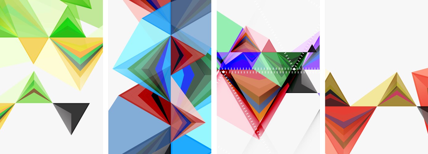 Minimalist triangular geometric clean concept Vector Image