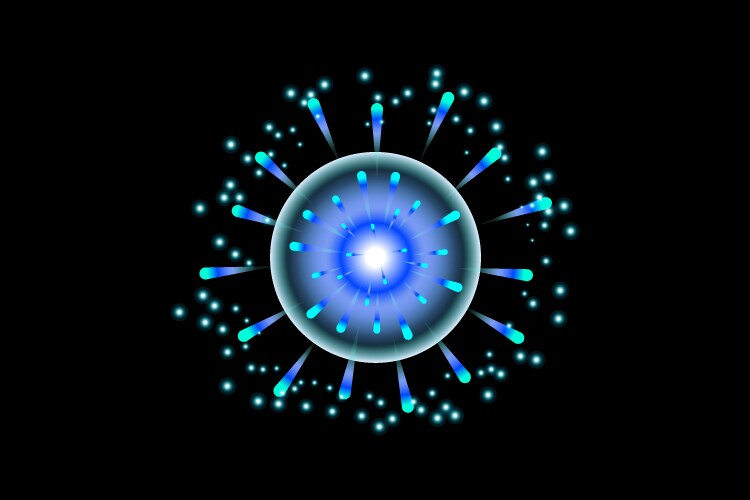 New year firework sticker set Royalty Free Vector Image