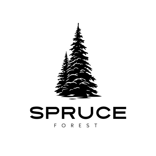 Monochrome with a mountain emblem on white Vector Image