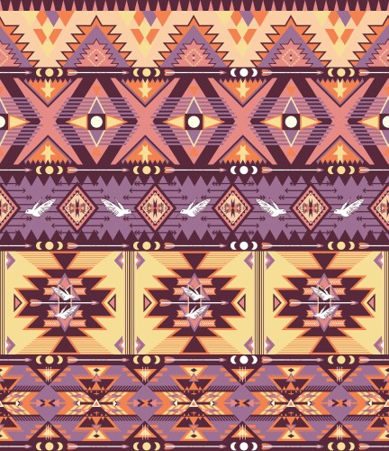 Aztec colorful geometric seamless pattern Vector Image