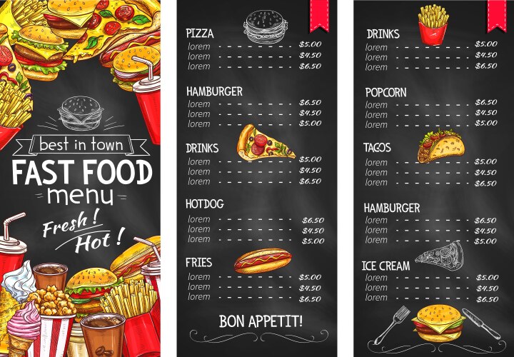 Fast Food Menu Vector Images (over 100,000)