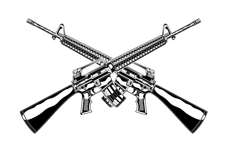 Crossed guns Vector Images & Graphics for Commercial Use | VectorStock