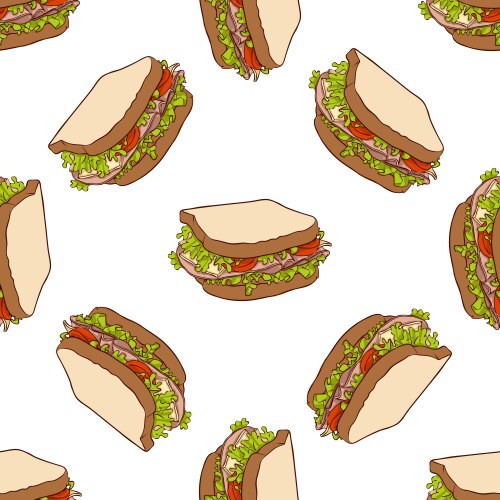 Sandwich color picture Royalty Free Vector Image