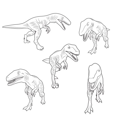 Dinosaur Line Drawing Vector Images (over 5,700)