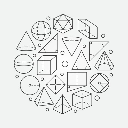 Mathematics doodle hand drawn school set Vector Image