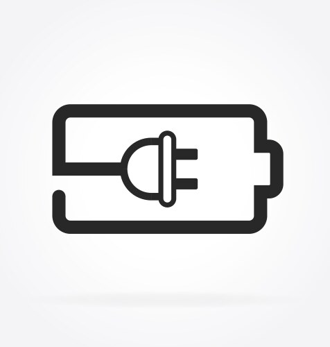 Electric charge battery icon simple cell Vector Image