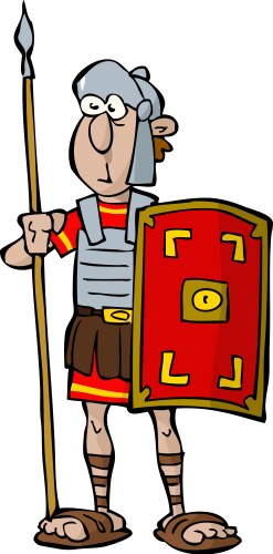 Cartoon roman army Royalty Free Vector Image - VectorStock