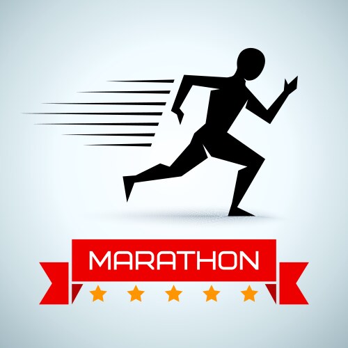 Motion of running man Royalty Free Vector Image