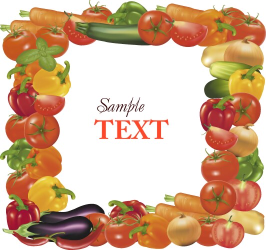 Fresh vegetable with leaves healthy eating Vector Image