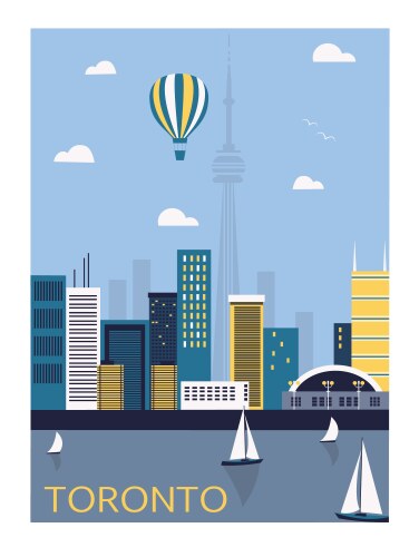 Toronto city Royalty Free Vector Image - VectorStock