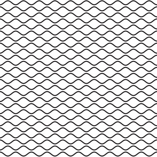 Black wavy line seamless pattern Royalty Free Vector Image