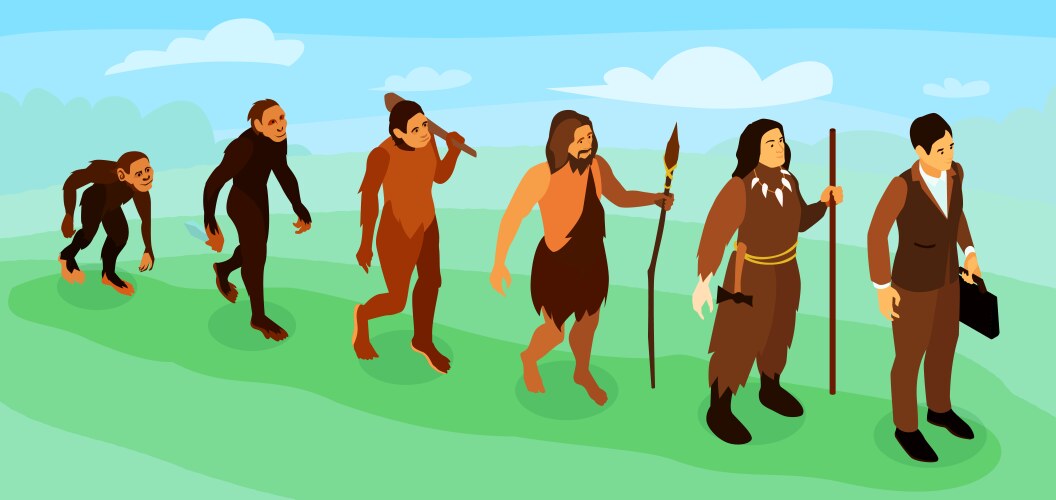 Human evolution infographics Royalty Free Vector Image