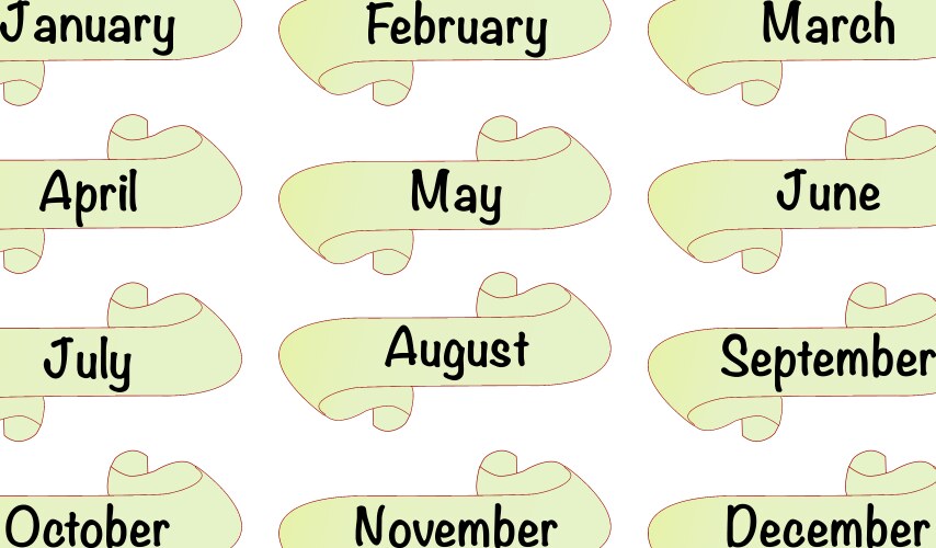 Month Name Vector Images (over 1,500)