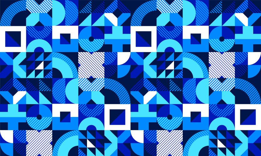 Seamless abstract background in blue color Vector Image