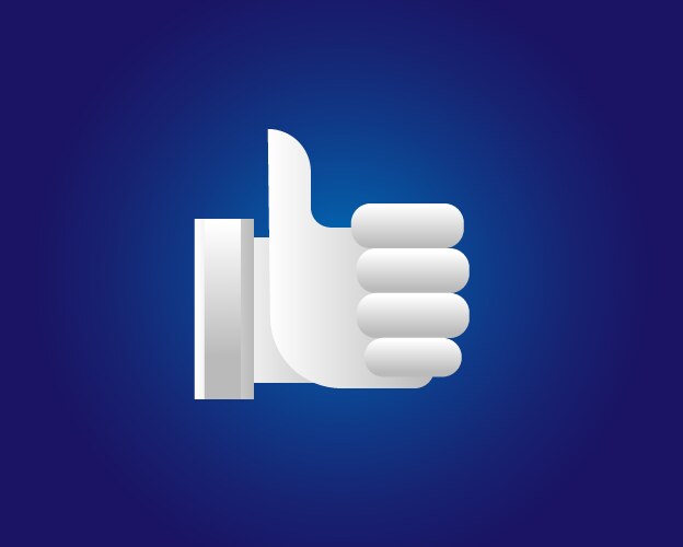 Social media like hand icon Royalty Free Vector Image