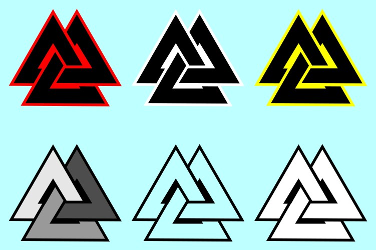 Valknut icon isolated Royalty Free Vector Image