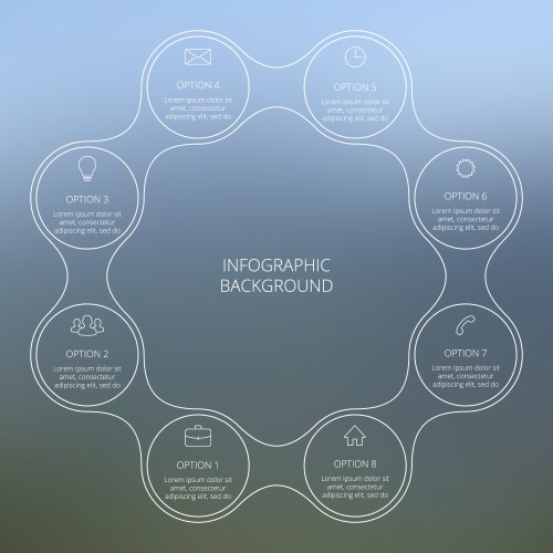 Circular dot progress infographic chart design Vector Image