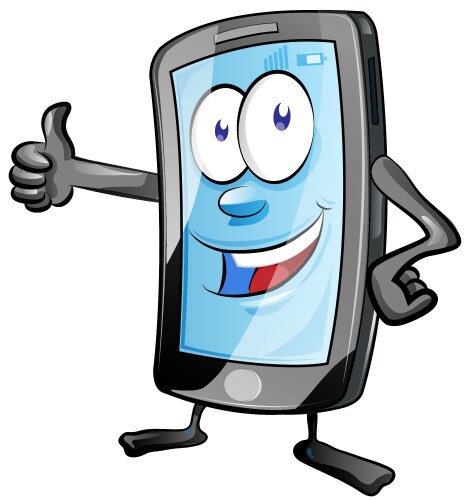 Smart phone cartoon Royalty Free Vector Image - VectorStock