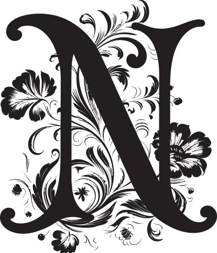 Letter N Font Calligraphy Vector Images (over 9,300)