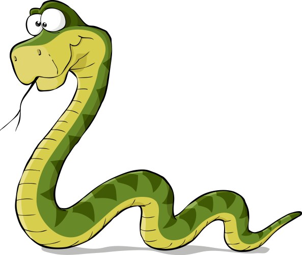 Cartoon snake isolated Royalty Free Vector Image