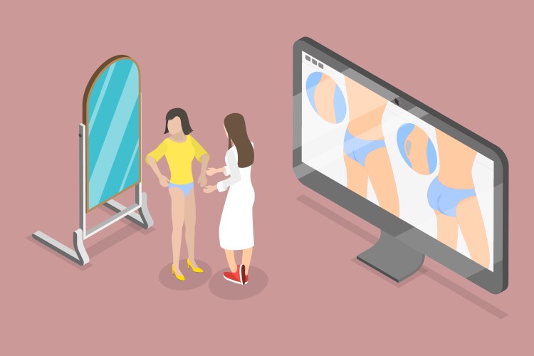 3d isometric flat conceptual Royalty Free Vector Image