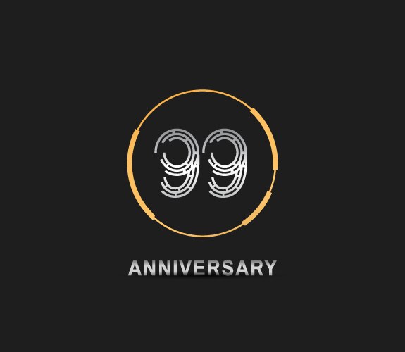 Leaf design with numbers 99 Royalty Free Vector Image