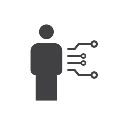 Artificial intelligence technology icon Royalty Free Vector