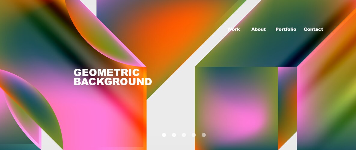Vibrant geometric background with a rainbow of Vector Image
