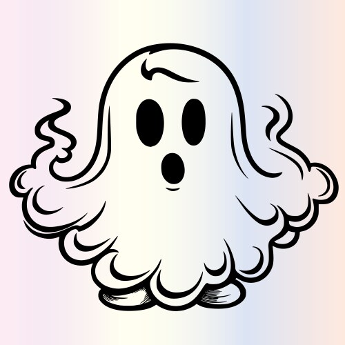 Ghost coloring page for kids Royalty Free Vector Image