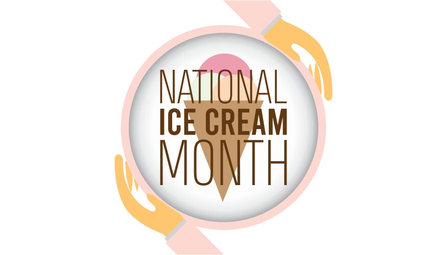 National ice cream month Royalty Free Vector Image