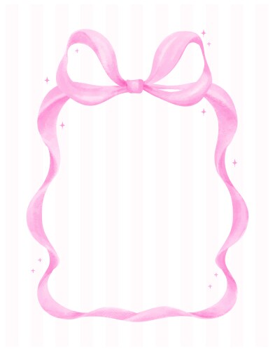 Red Ribbon Bow Frame Royalty Free Vector Image