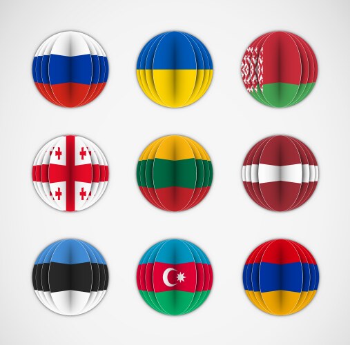 Set of flags Royalty Free Vector Image - VectorStock