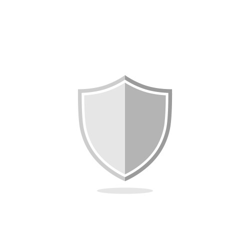Silver protection shield icon Royalty Free Vector Image