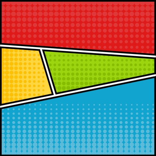 Colorful comics template Royalty Free Vector Image