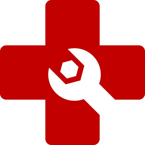 Tool fix and repair logo icon design Royalty Free Vector