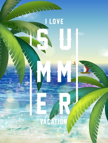 Summer poster design Royalty Free Vector Image