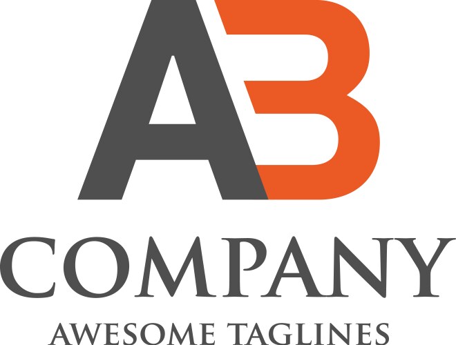 Ab initials letter logo Royalty Free Vector Image