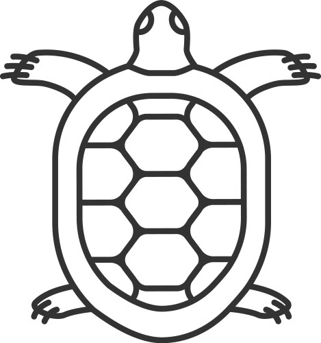 Tortoise outline Vector Images & Graphics for Commercial Use | VectorStock