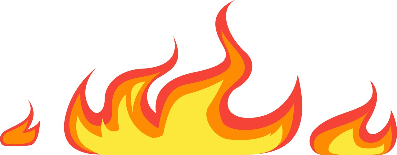 Cartoon fire flame fires image hot flaming Vector Image