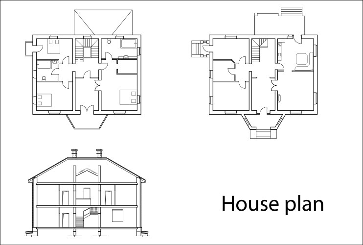 Plans and permitting concept icon Royalty Free Vector Image