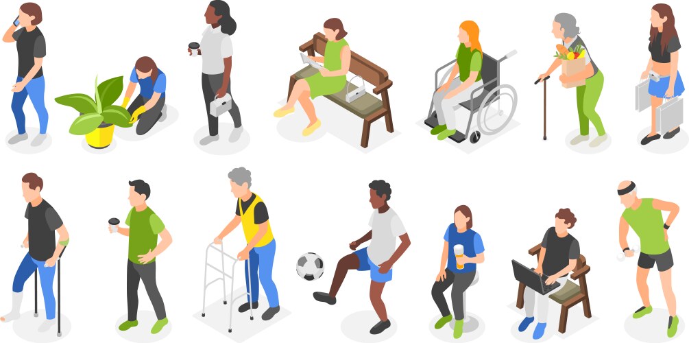 People Doing Different Activities Vector Images (over 1,600)